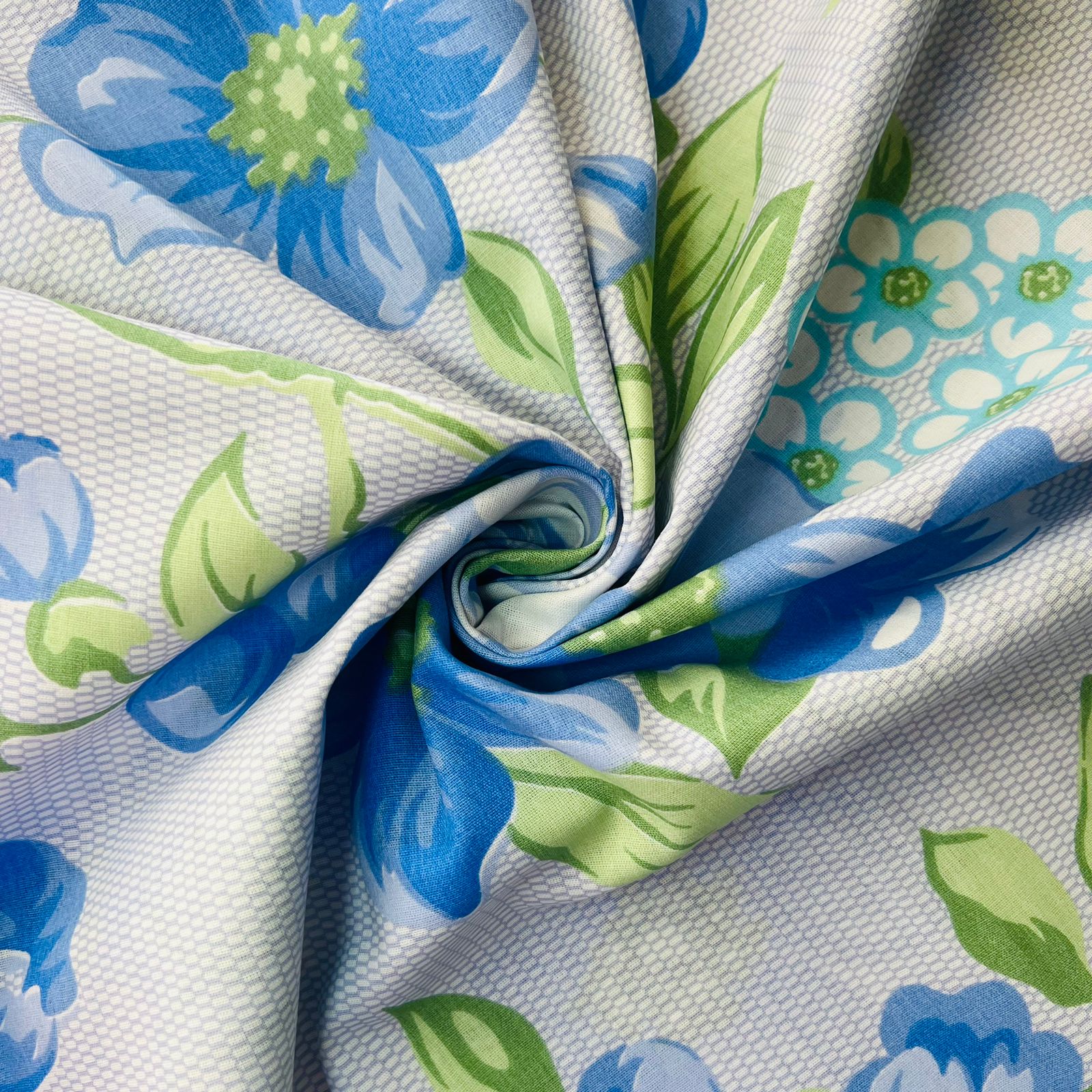 Percal 150 Fios Narciso Azul