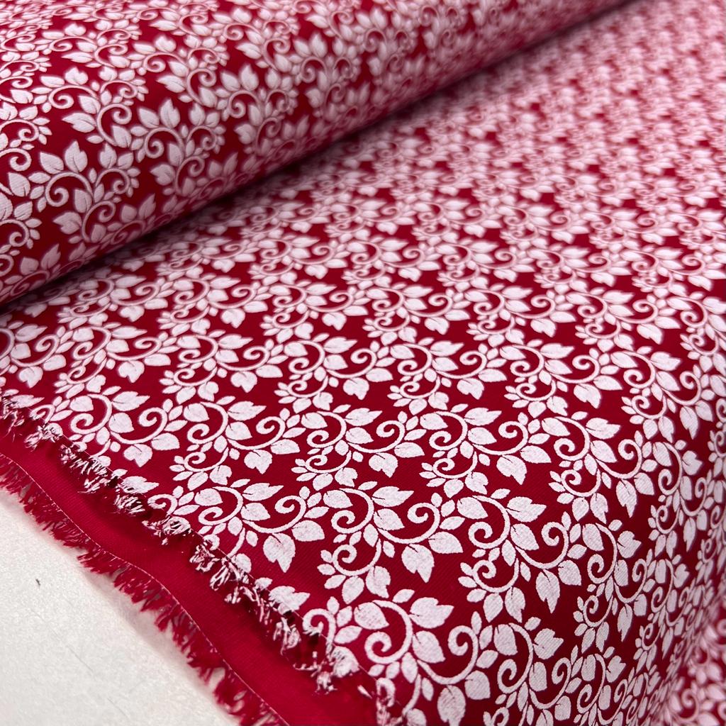 Tricoline Arabesco Vermelho