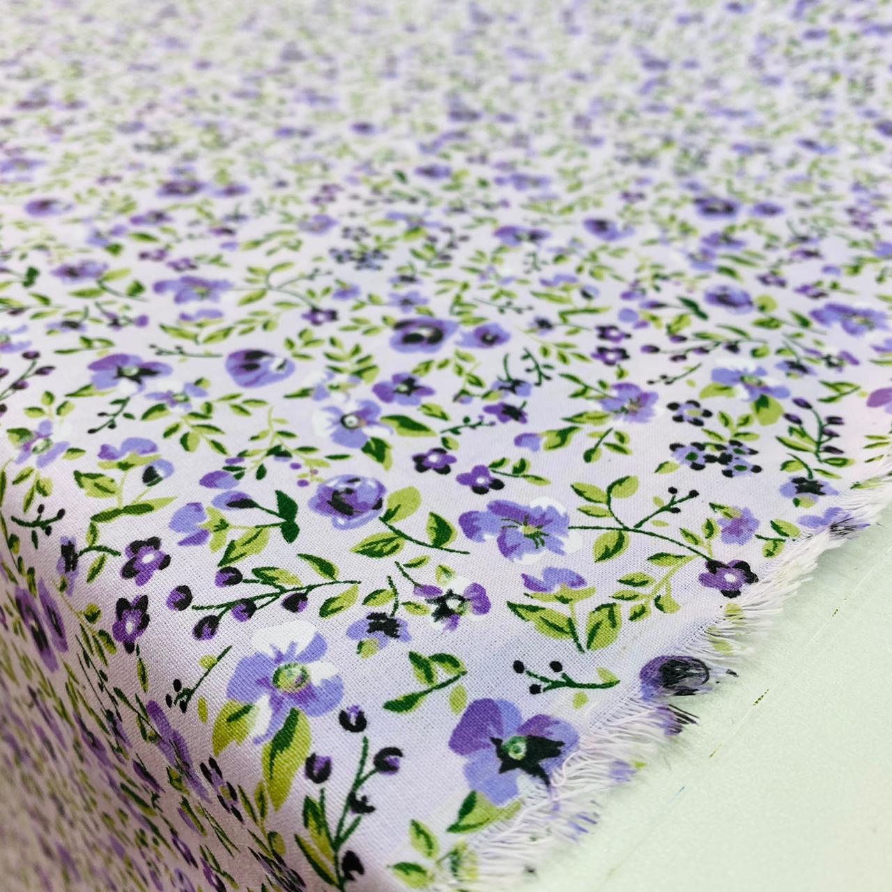 Tricoline Floral Dona Lavanda